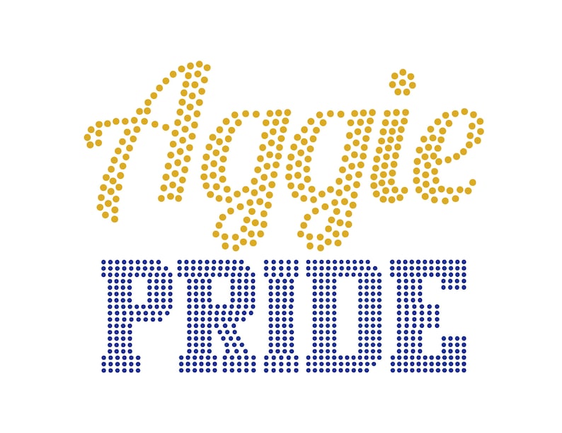 Aggie Pride Rhinestone 10ss 6ss Design, Digital Download, Rhinestone ...