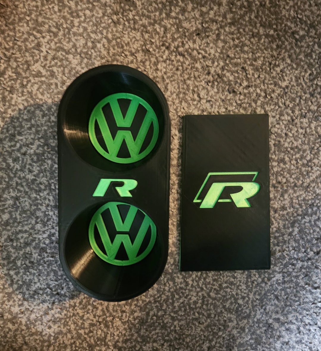VW Caddy R Line Cupholder & Matching Coin Tray Vw Caddy Accessories ...
