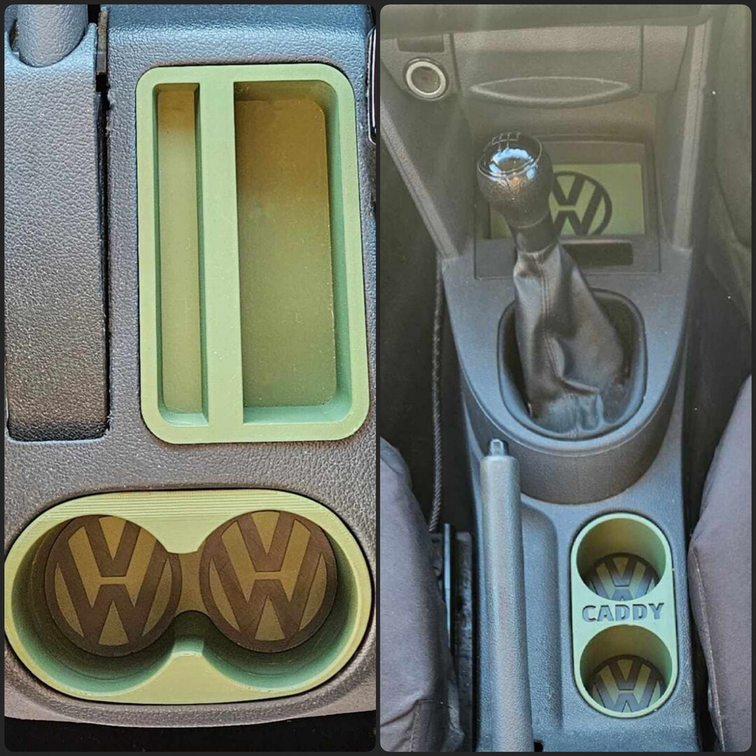 4 Peice VW Caddy Centre Console Insert Set Vw Caddy Cupholder Gift ...