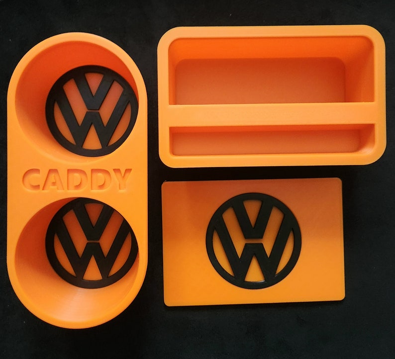 4 Peice VW Caddy Centre Console Insert Set Vw Caddy Cupholder Gift ...
