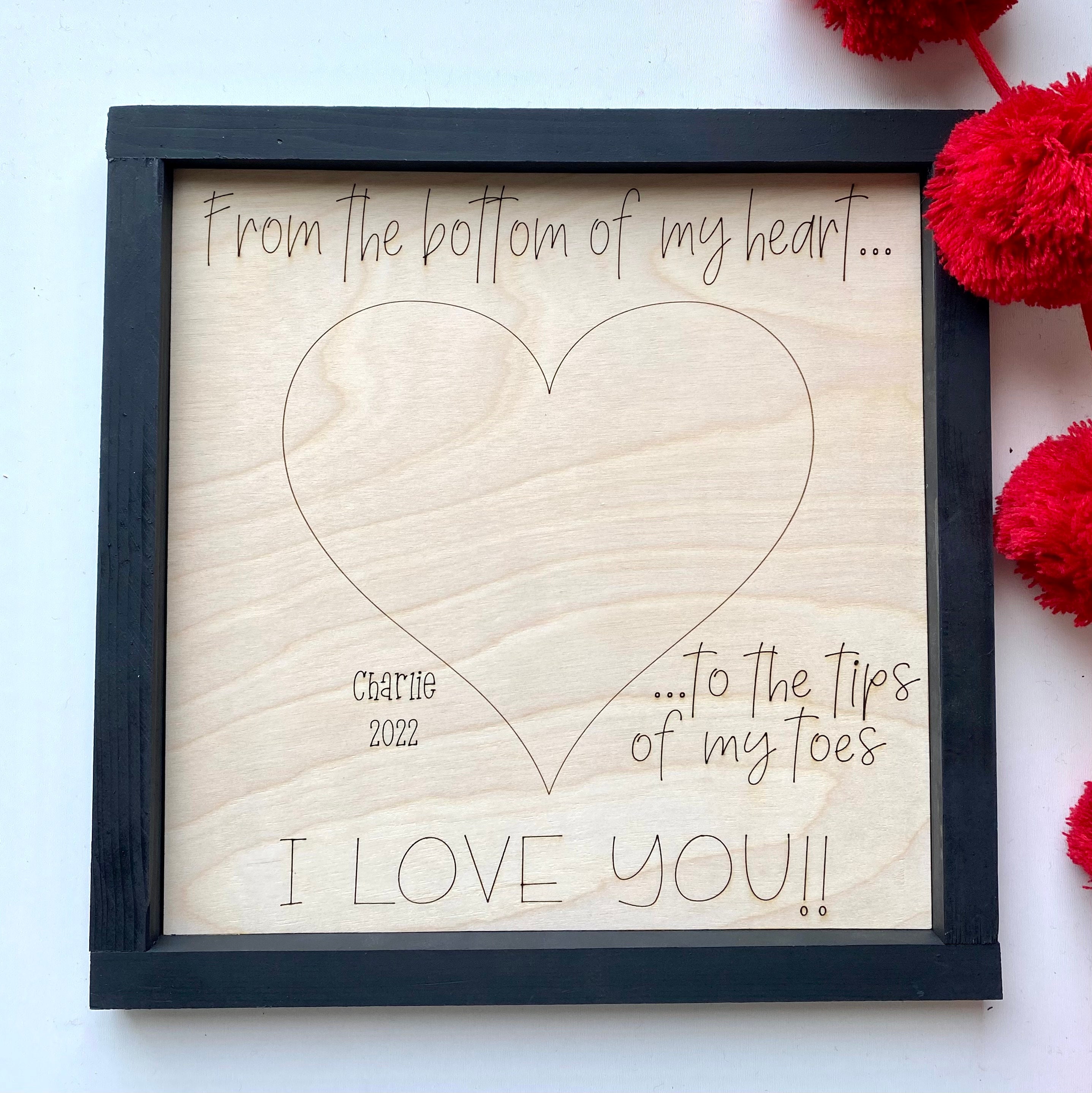 DIGITAL FILE Only....laser Cut File for Valentine Handprint Art - Etsy