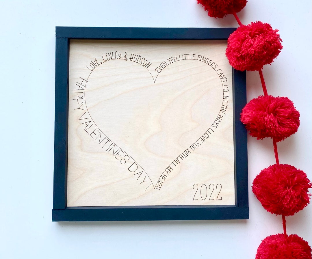 DIGITAL FILE Only....laser Cut File for Valentine Handprint Art - Etsy