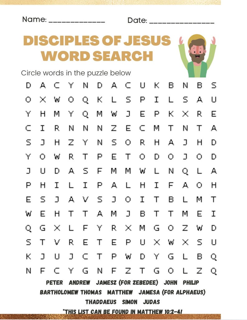 Assorted Bible Word Search Puzzles for Kids - Etsy