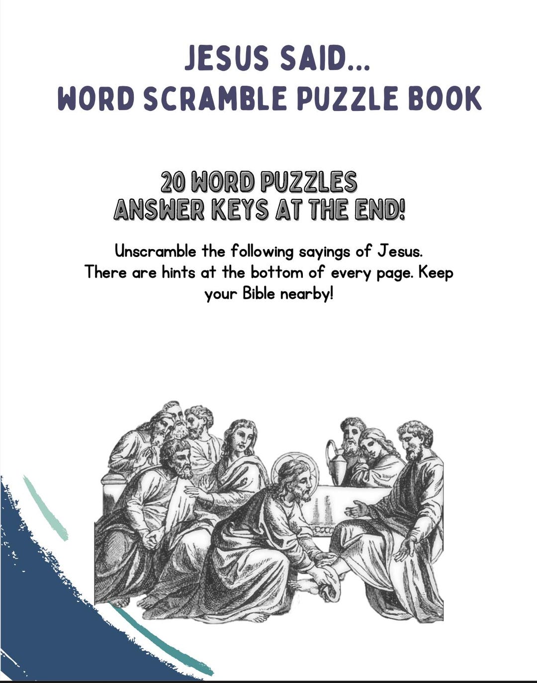Assorted Bible Word Scramble Puzzles - "jesus Said..." - Etsy