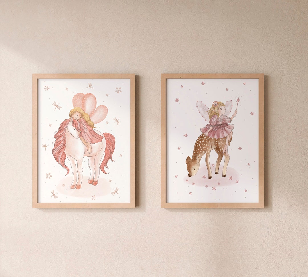 Poster Set Fairies, A4 Poster, Bundle of 2, Poster for Children's Room ...