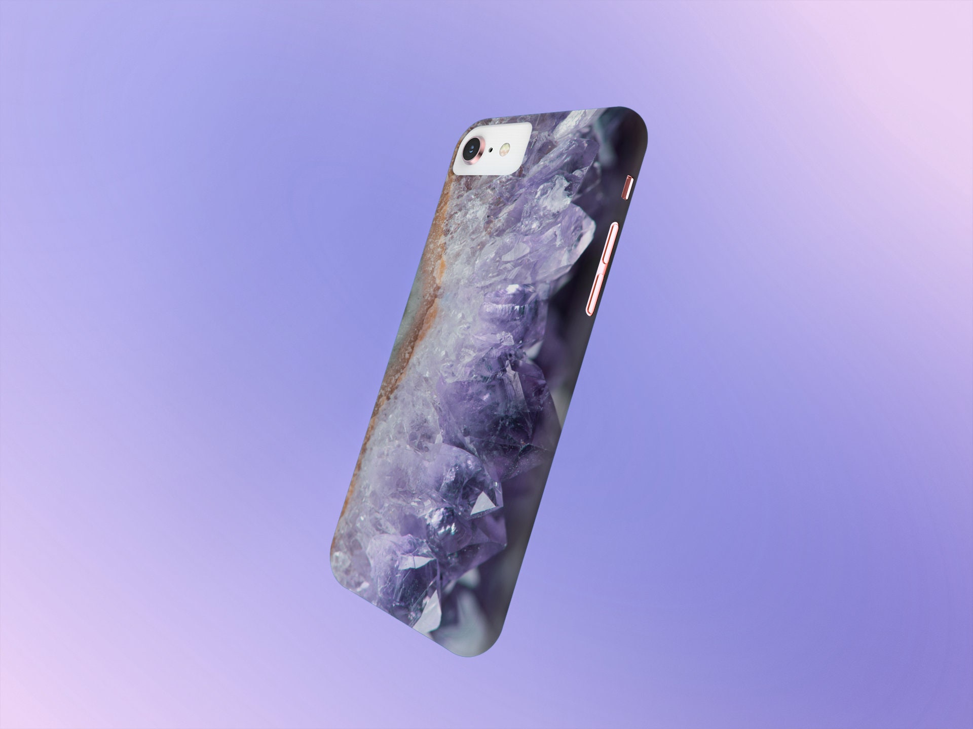 Purple Amethyst Aesthetic Crystal Phone Case for Samsung Galaxy and ...