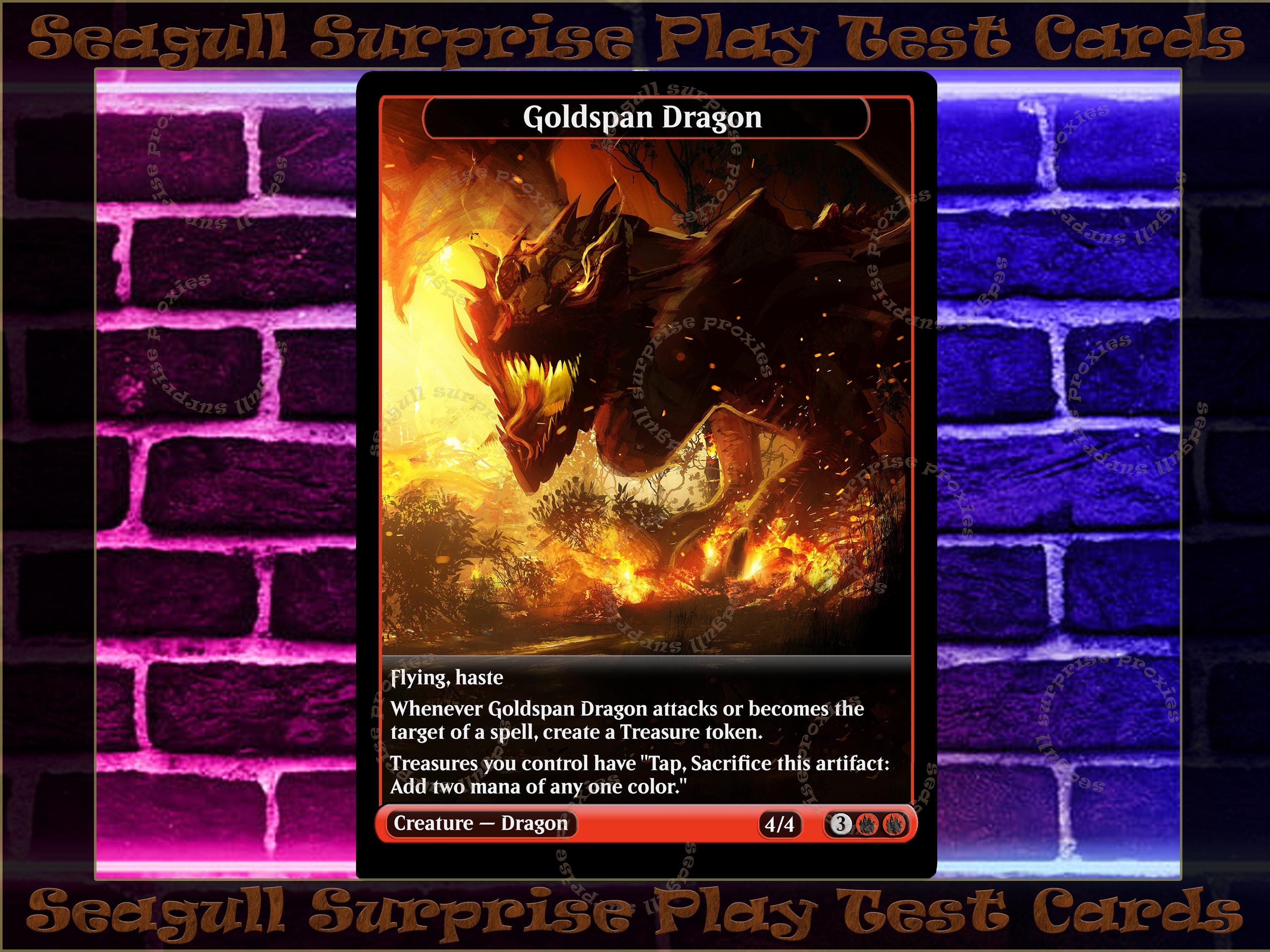 Goldspan Dragon Full Art Custom - Etsy