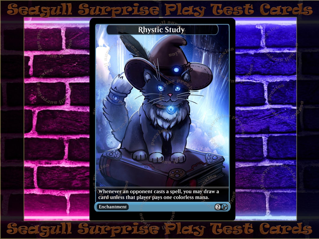 Rhystic Study V2 Full Art Custom - Etsy