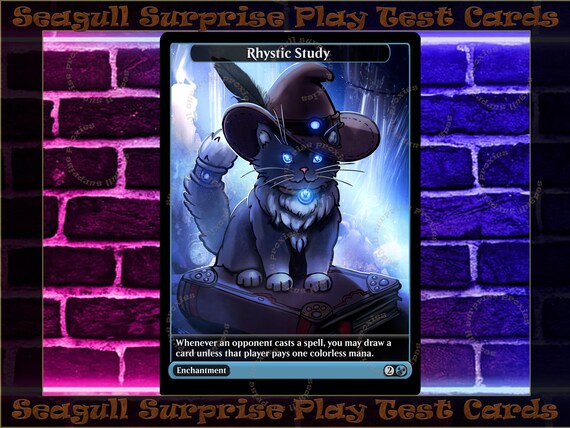 Rhystic Study V2 Full Art Custom - Etsy