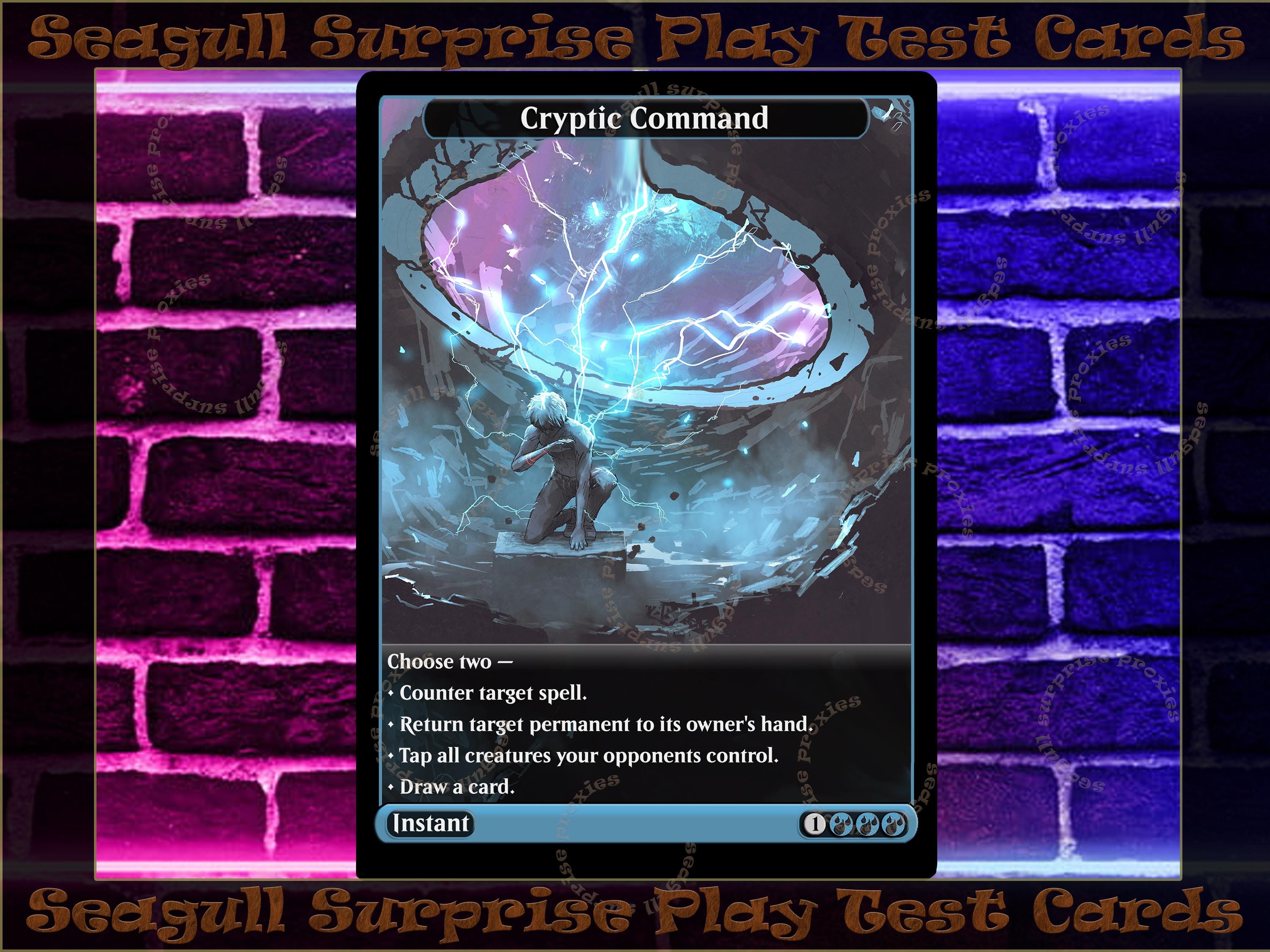 Cryptic Command Full Art Custom - Etsy