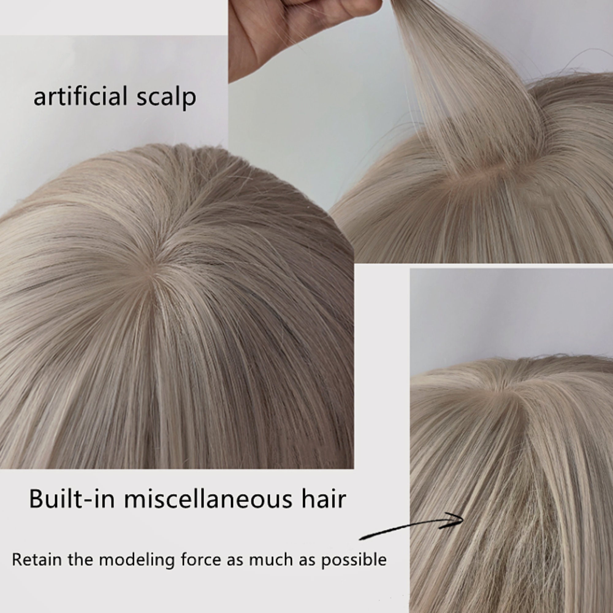 Unisex Sliver Gold Mullet Wig Men's Wig Layered Fringe - Etsy