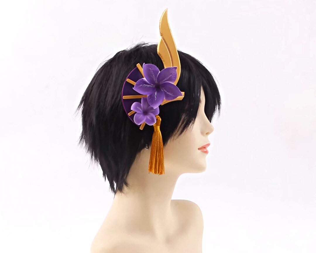 Genshin Impact Raiden Shogun Cosplay Headwear, Genshin Gaming ...