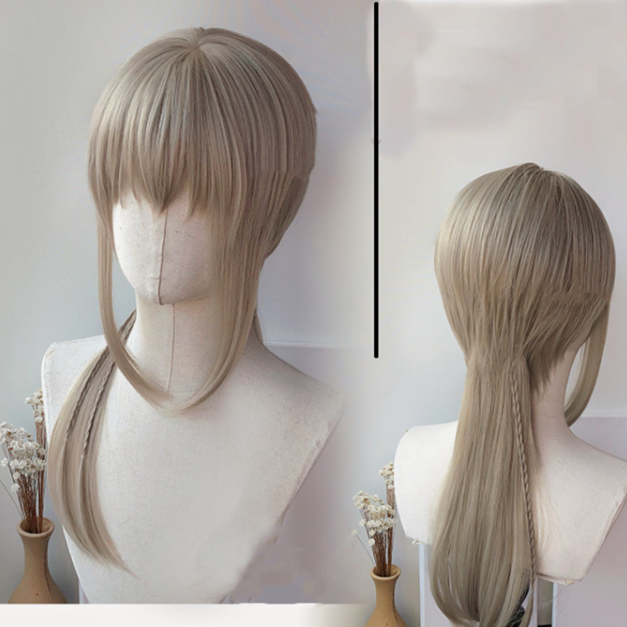 Unisex Sliver Gold Mullet Wig Men's Wig Layered Fringe - Etsy