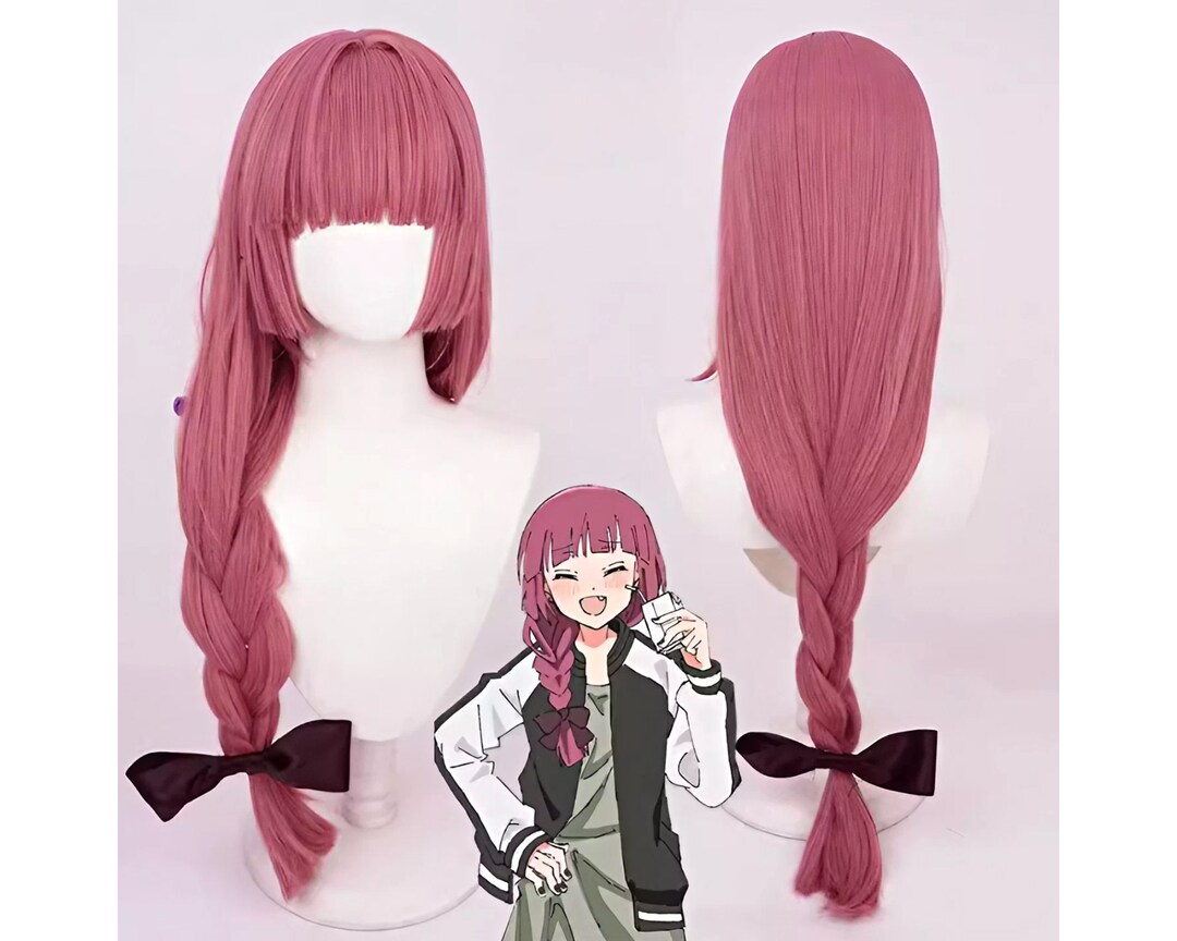 Anime Hiroi Kikuri Cosplay Wigs, Pink Long Straight Wig for Women ...