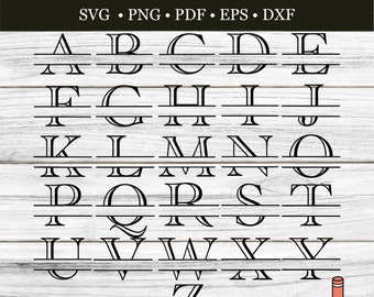 Uppercase S Letter Split Monogram Svg, Alphabet Split Name Frame, Split ...