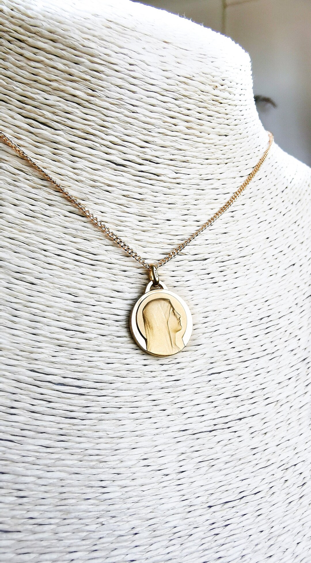 Antique Gold Filled Religious Baptism Pendant of the Virgin Mary - Etsy