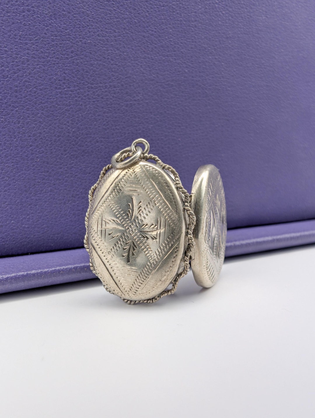 Victorian Silver Locket: Antique French Twisted Side Pendant, 1880s - Etsy