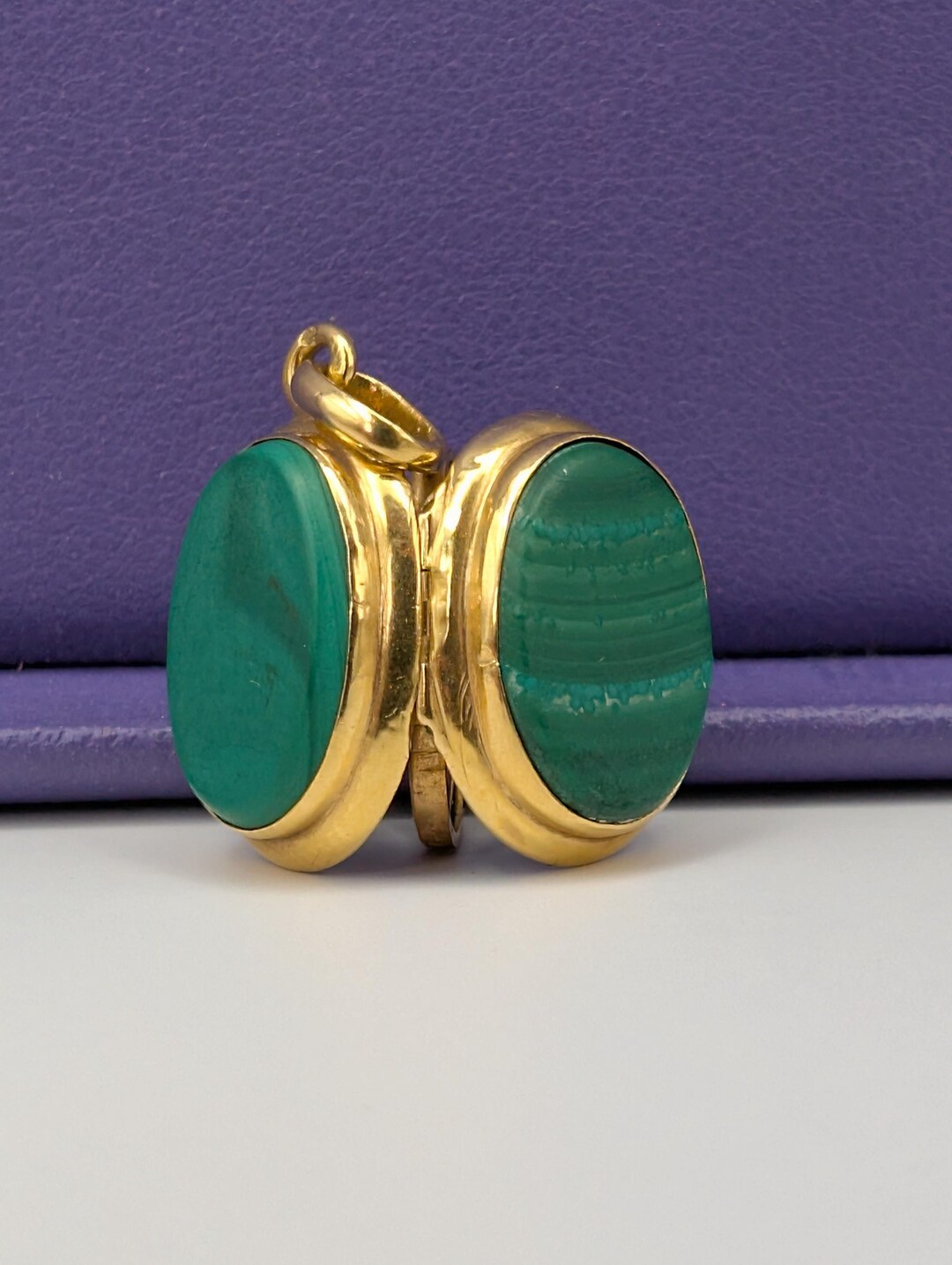 18ct Antique Victorian Locket 1850 S Victorian Malachite Locket With ...