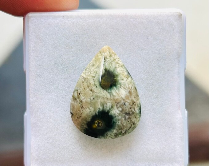 Ocean Jasper Rose Cut Gemstone, 100% Natural Ocean Jasper Cabochon Pear ...