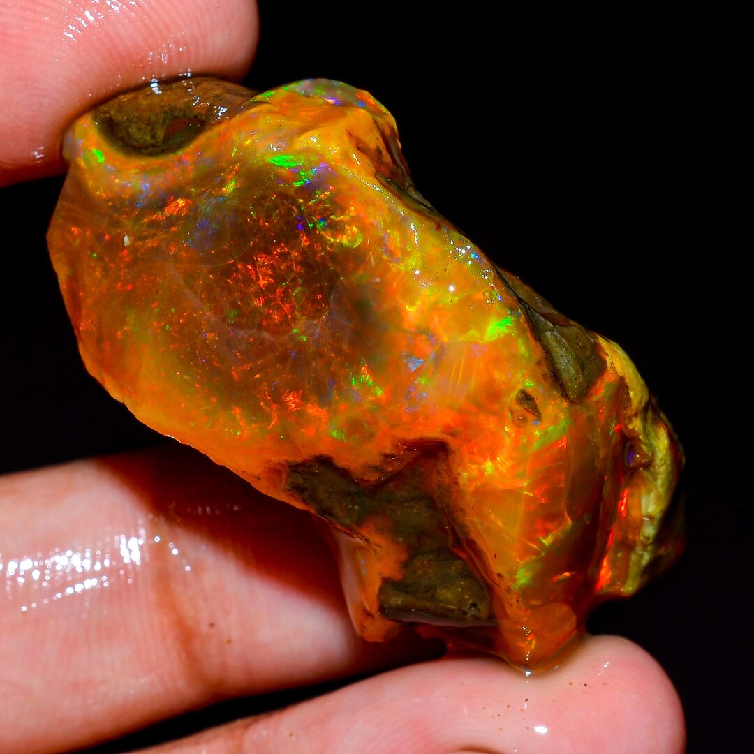 Ethiopian Opal Rough: 55.5 Ct. Welo Fire Opal Gemstone - Etsy