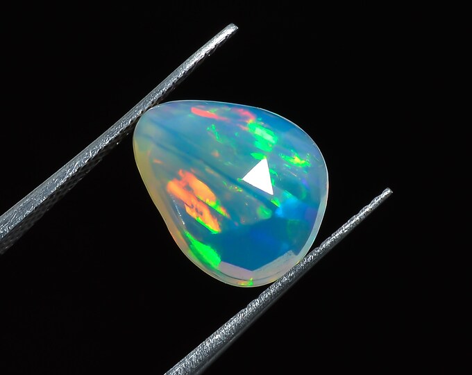 Ethiopian Opal Rose Cut Gemstone Slice, Fancy Shape Gemstone 2.15 Ct ...