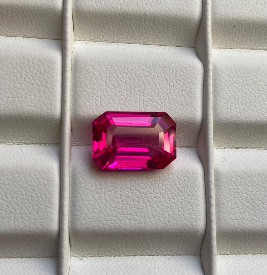 Lab Grown Pink Sapphire Cut, Sapphire Ring Gemstone Wedding Gift 8 Ct ...