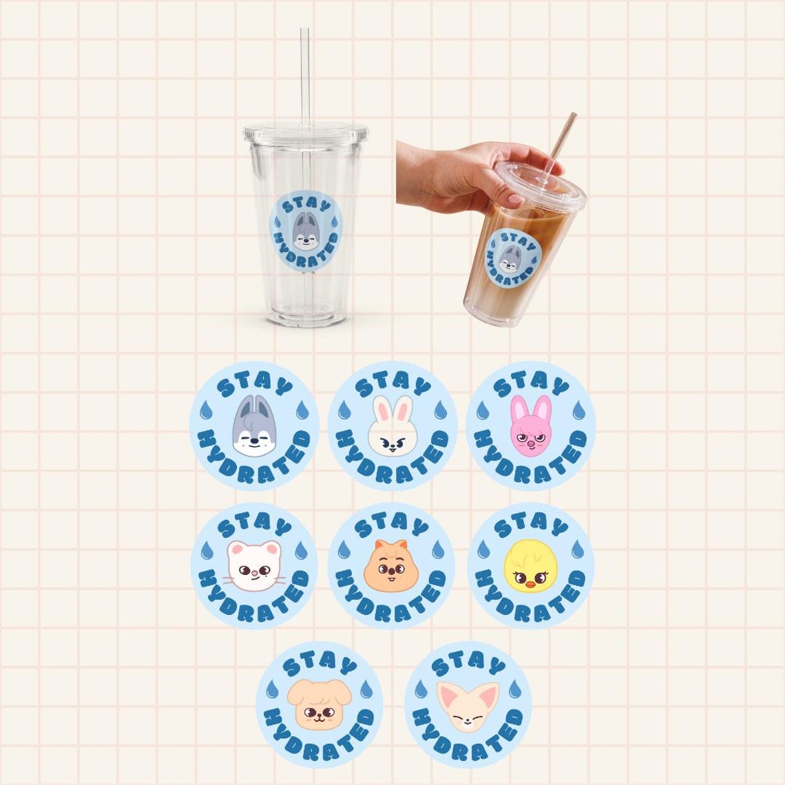 Han - HAN QUOKKA - Stay Hydrated 16oz Tumbler | Stray Kids Merch | Kpop ...