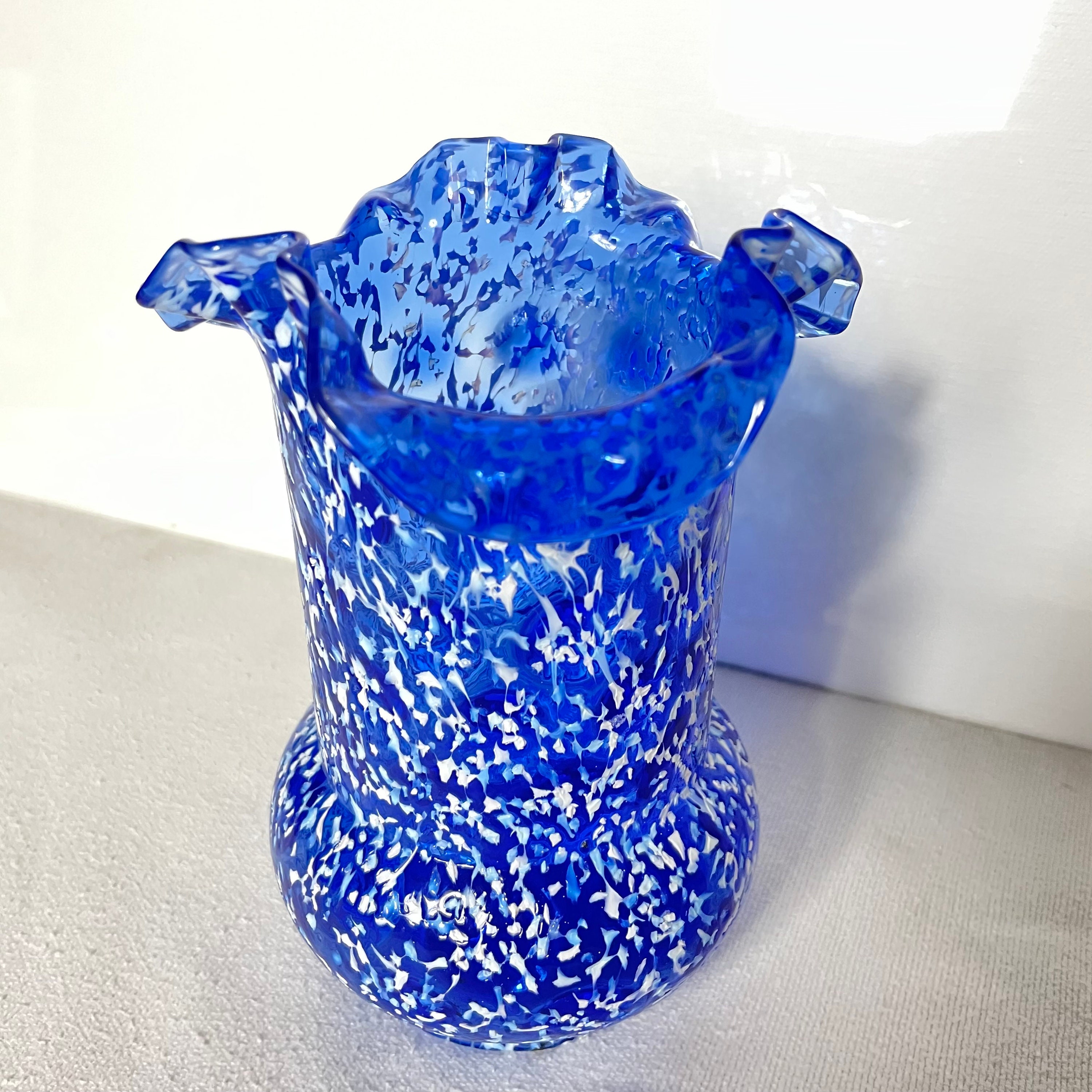 Fenton Textured Glass Flower Vase Collectible Rare Cobalt Blue - Etsy
