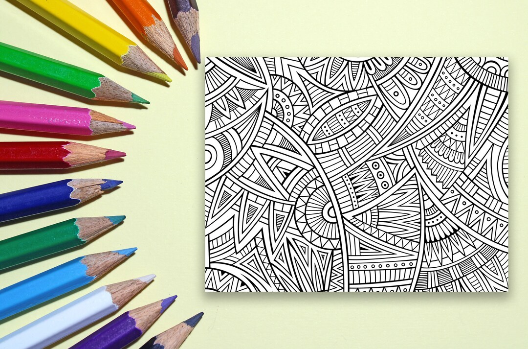 6 Tribal Pattern Coloring Pages - Etsy
