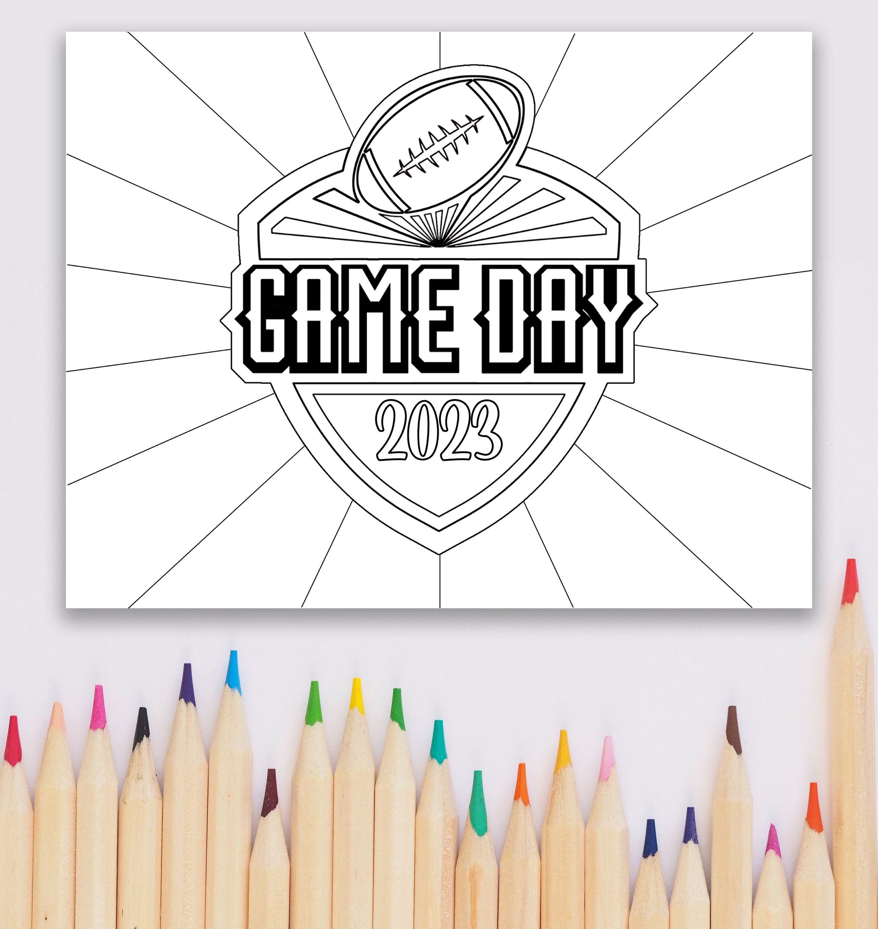 4 Football Big Game Coloring Pages - Etsy