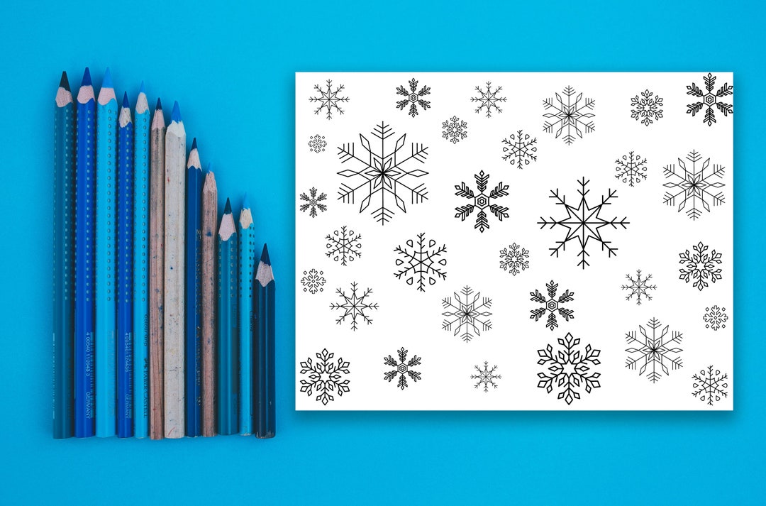 5 Winter Coloring Pages for Kids - Etsy