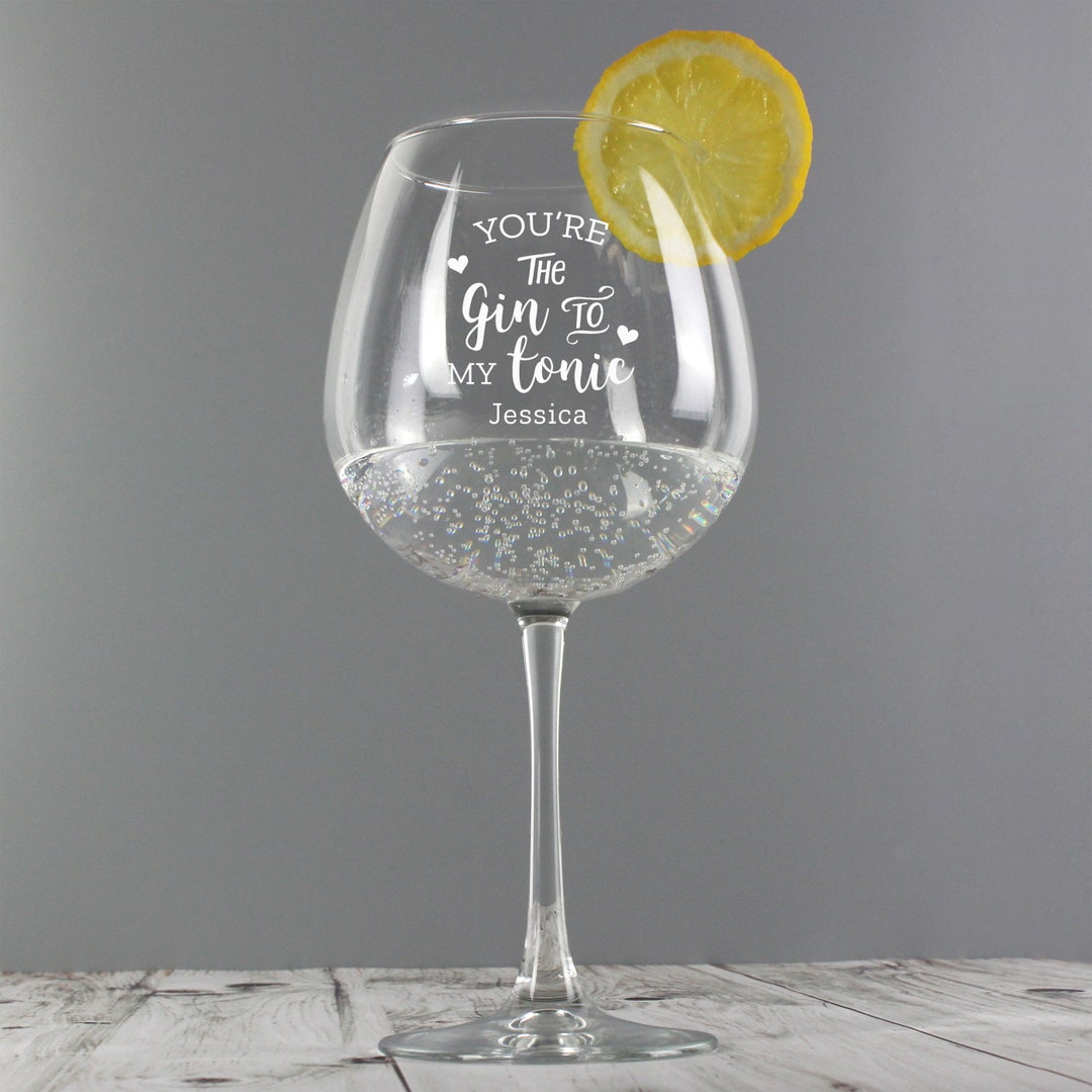 A Cool 'gin to My Tonic' Gin Balloon Glass - Etsy
