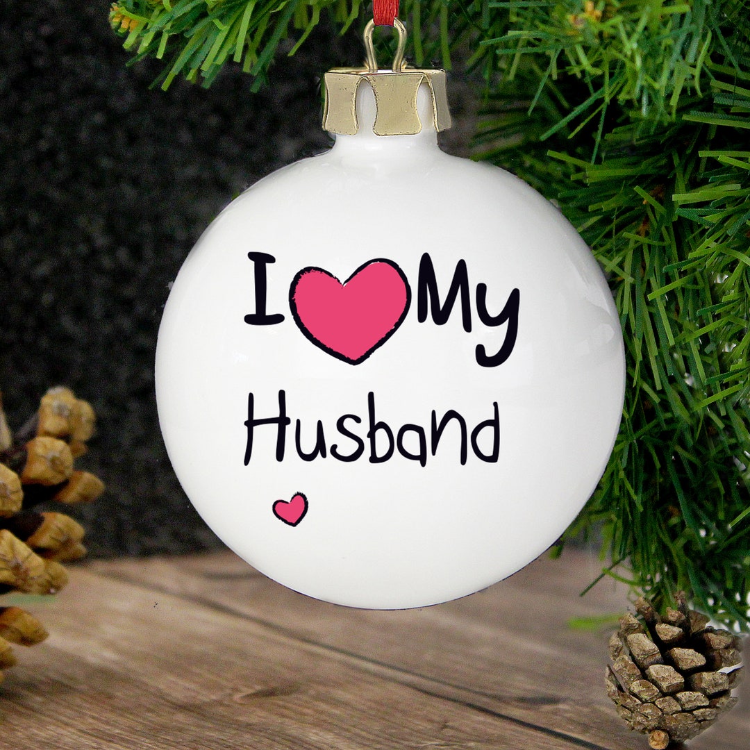 Personalised I Heart Bauble Perfect Gift For, Boyfriend, Girlfriend ...