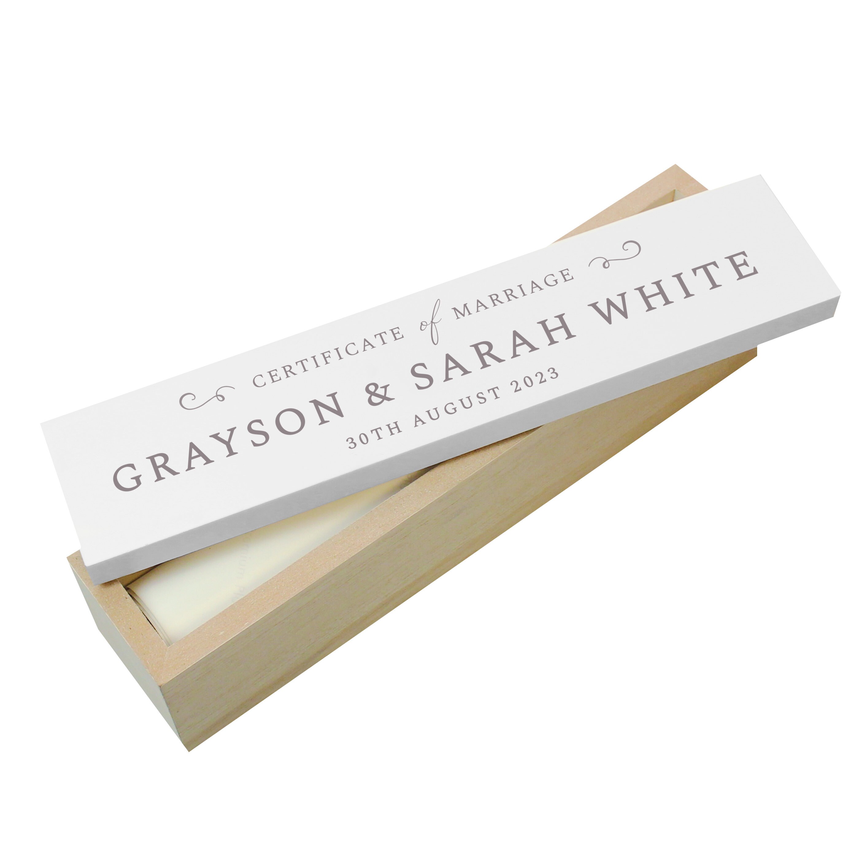 Personalised Wedding Wooden Certificate Holder This Certificate Holder ...