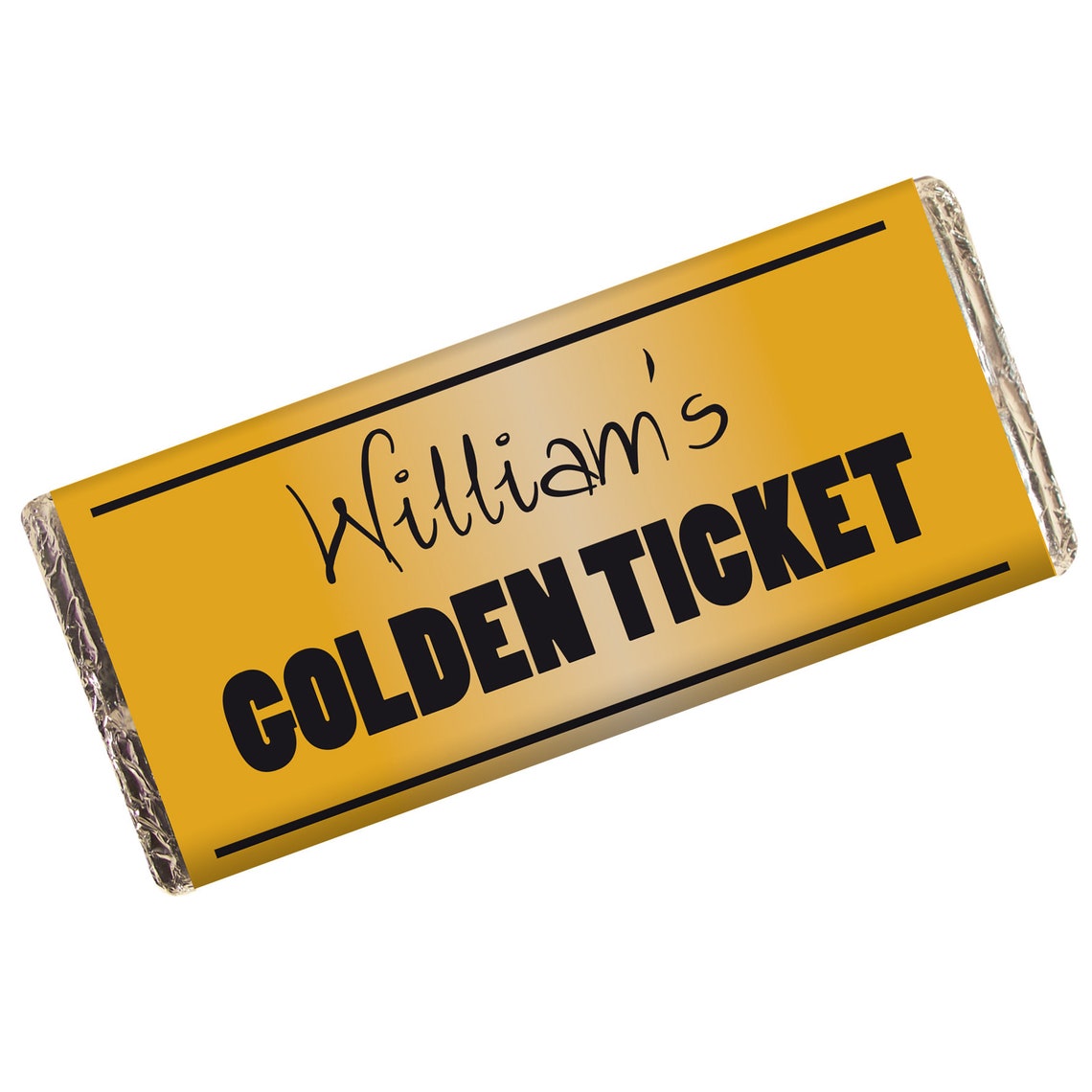 Personalised Golden Ticket Design Milk Chocolate Bar This Quirky Milk ...