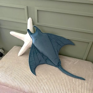 Starfish and Manta Cushions Set, Stingray and Starfish Pillows Set, Sea ...