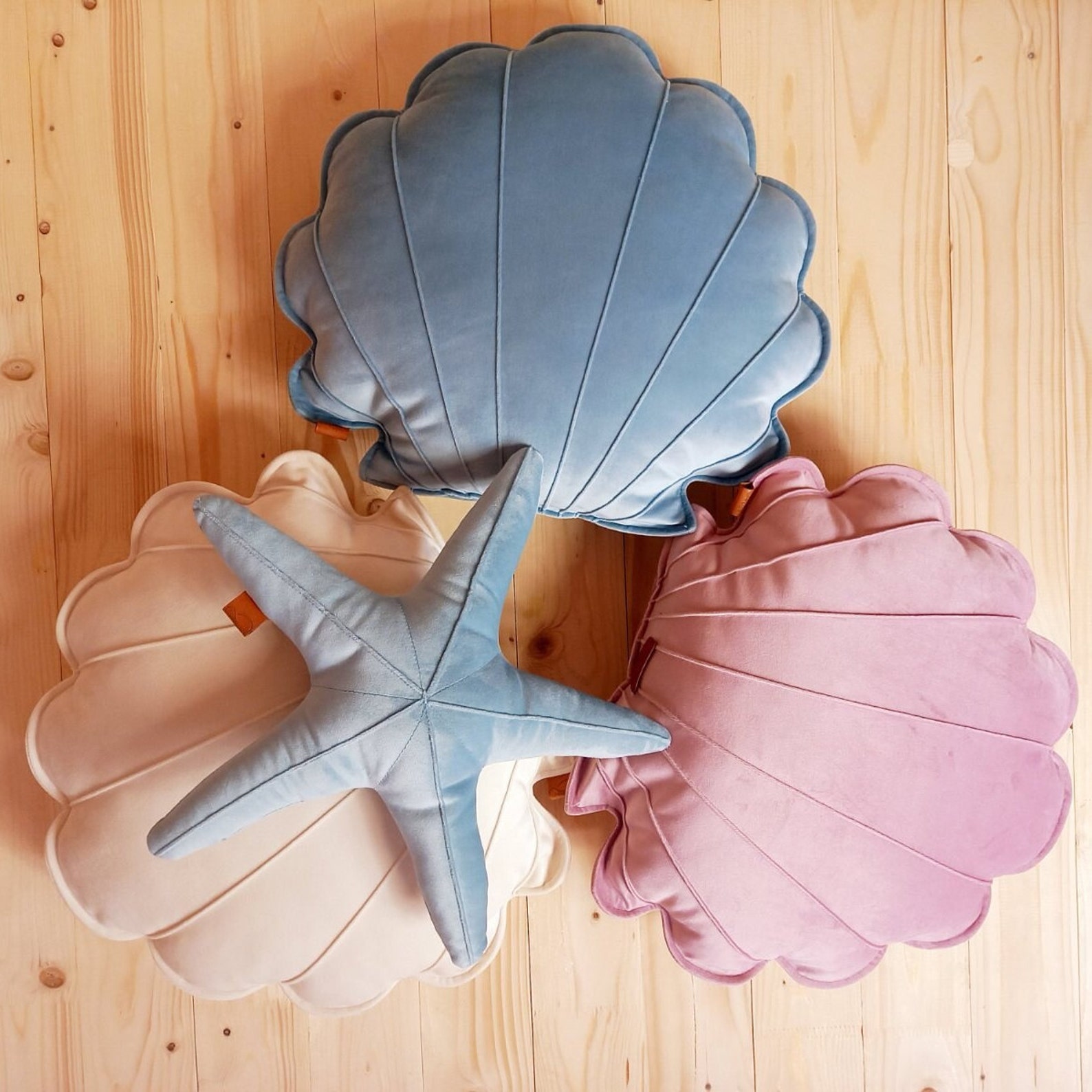 Pillow Set Blue, Shell Cushion, Starfish Decoration, Beach Decor for ...