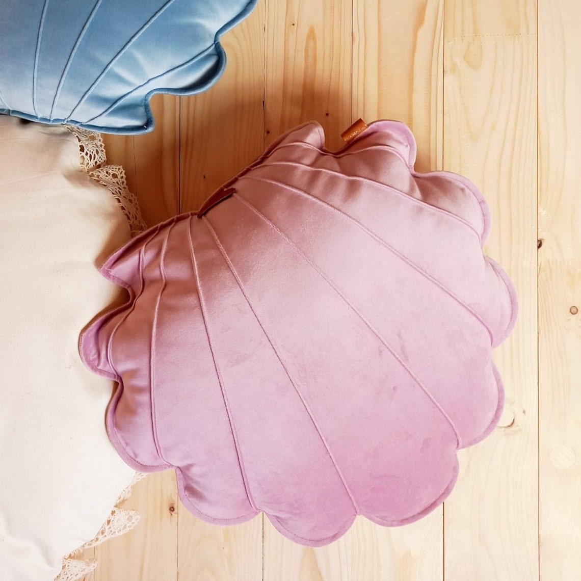 Shell With Starfish Pillow Set for Bed Pink Velour Humping - Etsy