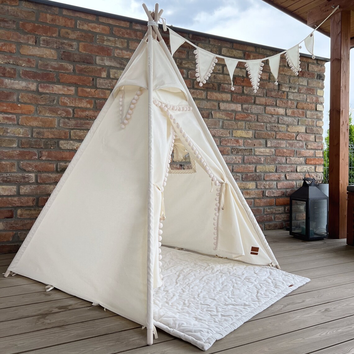 Teepee for Kids, Play Tent for Toddler, Boho Playroom Decor, Neutral ...