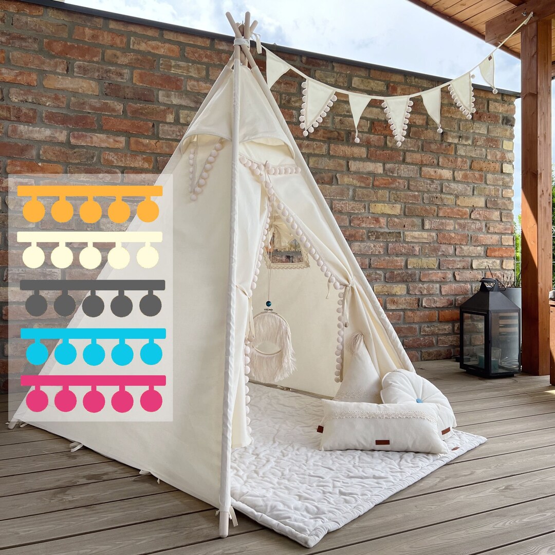 Teepee for Kids, Play Tent for Toddler, Boho Playroom Decor, Neutral ...