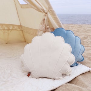 Decorative Shell Cushion, Underwater Seashell Pillow, Seaside Home ...