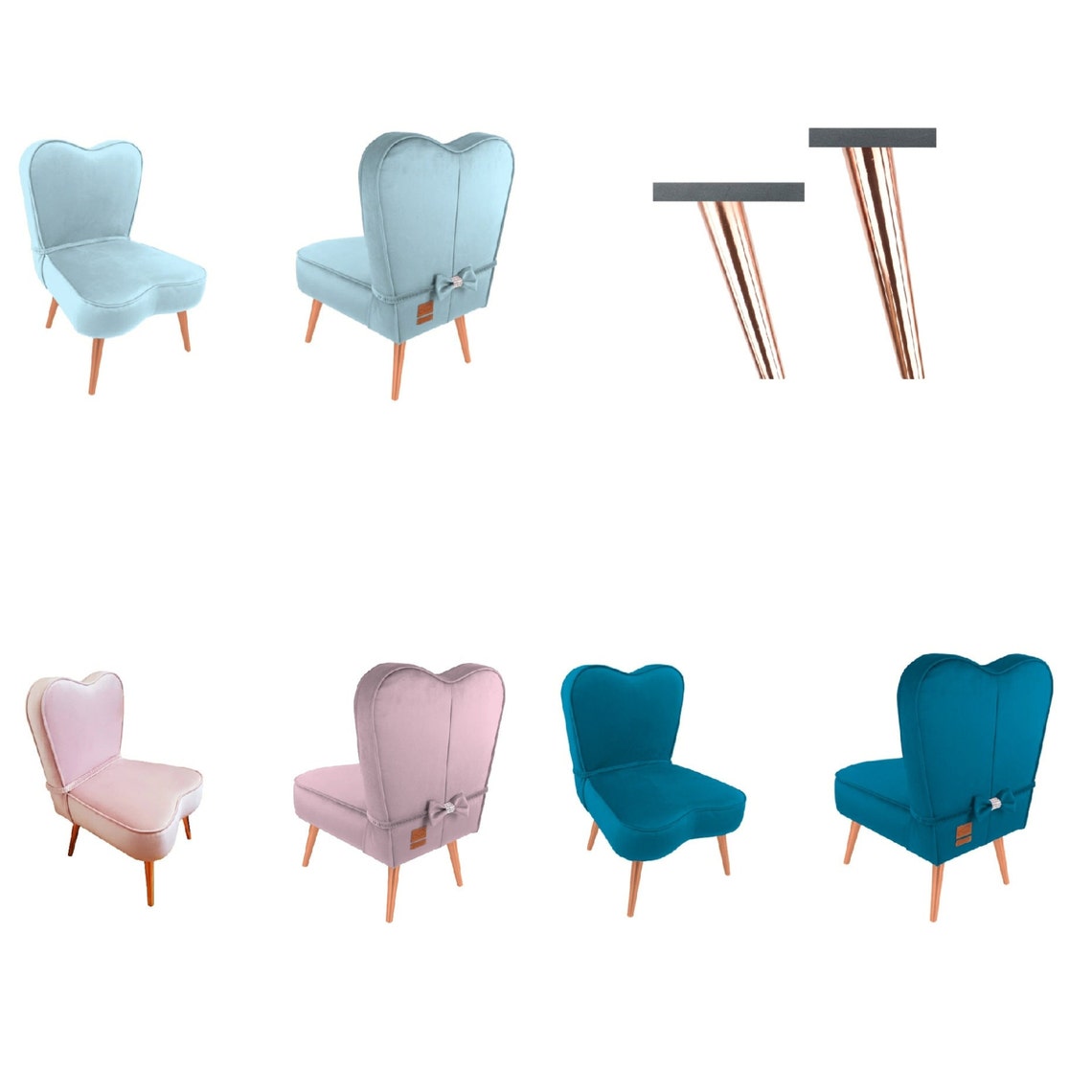 Velvet Heart Chair Childrens Chair Baby Kids Mini Chair Cute - Etsy