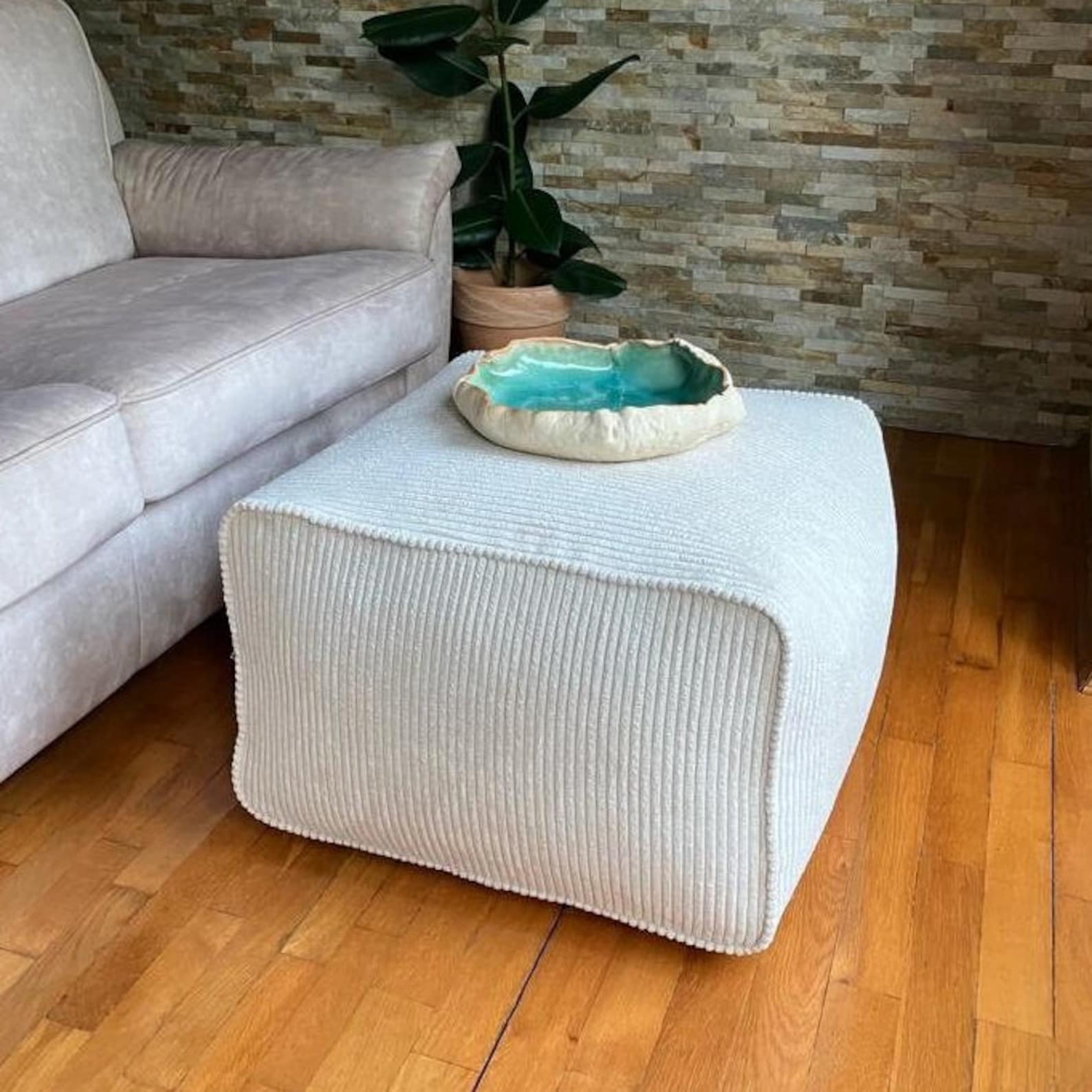 Corduroy Stuffed Sitting Pouf Filled Floor Cushion Seat - Etsy