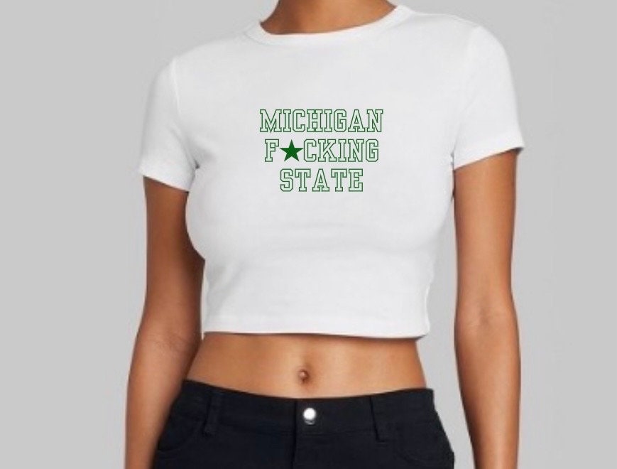 Michigan State University Crop Top Shirt MSU Game Day Msu - Etsy