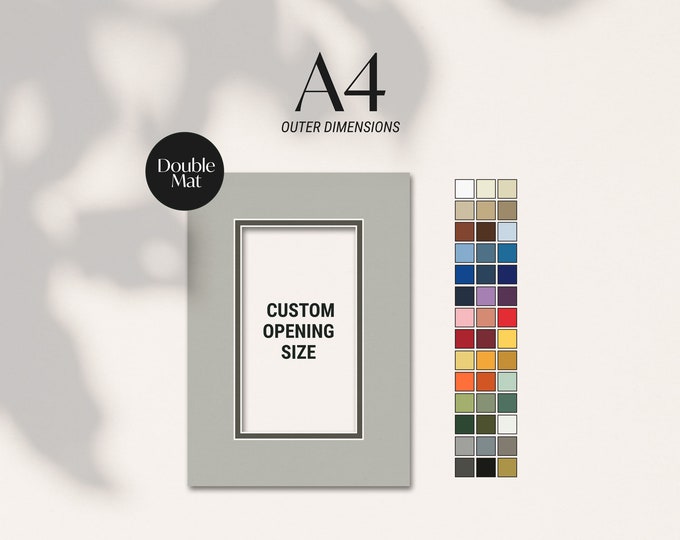 A4 Custom Cut Double Matboard, Custom Double Photo Mat, Double Matboard ...