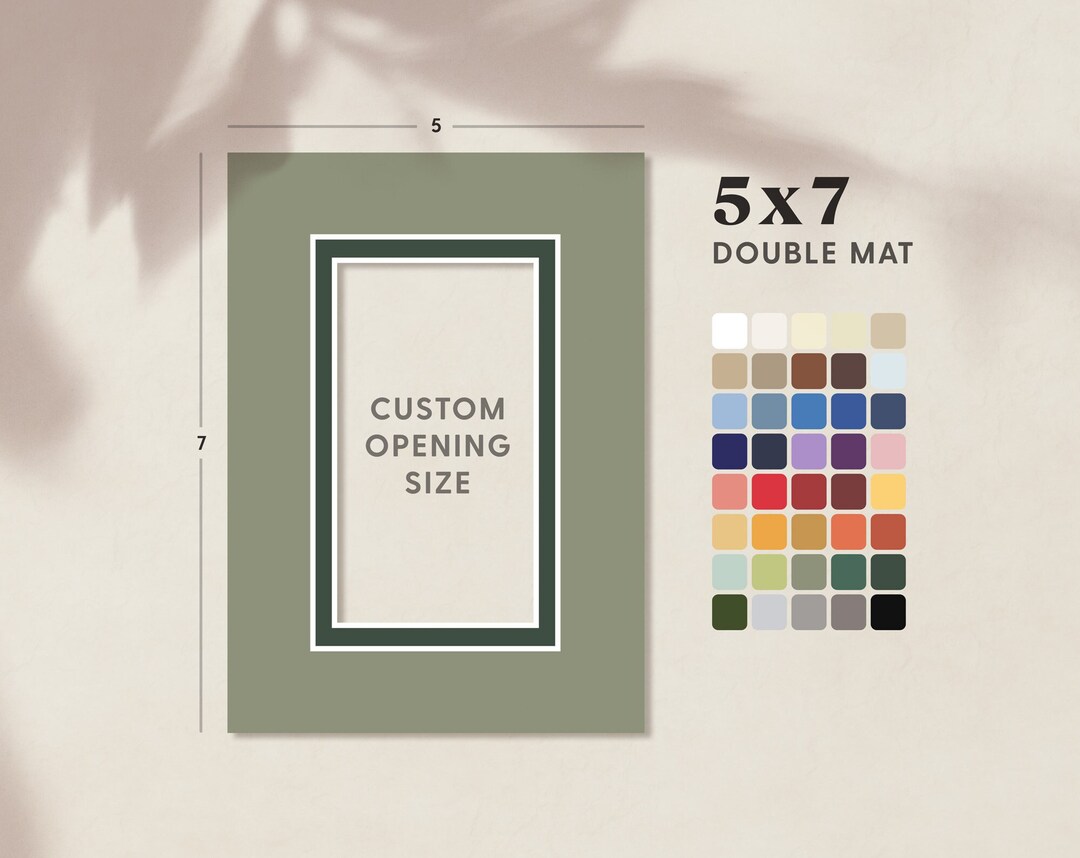 5x7 Custom Cut Double Matboard Double Matting 5x7 Photo Mat - Etsy