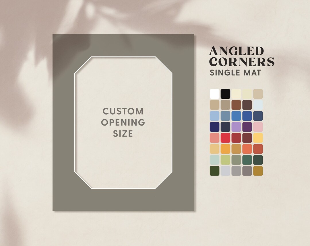 ANGLED CORNERS Mat Opening Style Custom Mat Opening - Etsy