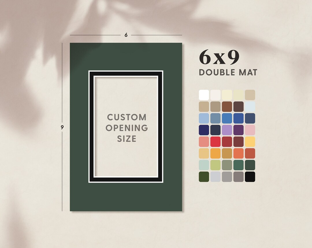 6x9 Custom Cut Double Matboard Double Mat 6x9 Double Mat - Etsy