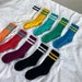 2-stripe Crew Socks for Women - Etsy