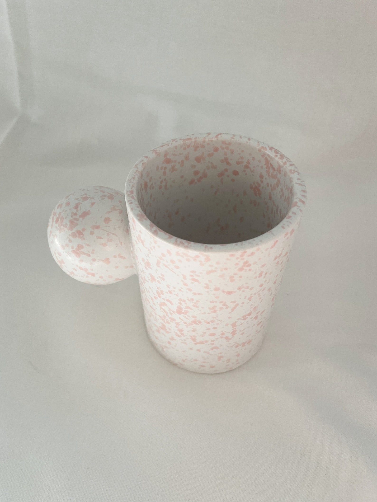 Ceramic Speckled Chunky Mug With Ball ?handle, Retro Ceramic Coffee Mug ...